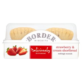 Border Biscuits strawberry & cream shortbread - Waitrose